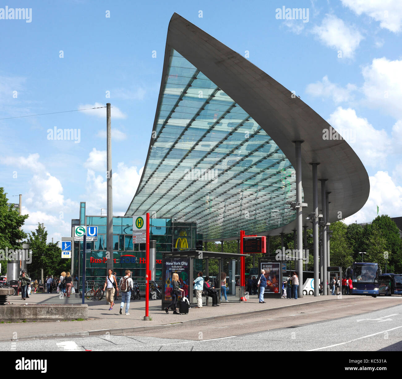 ZOB, Central Bus Stop, central coach railway station, Hamburg, Germany ...