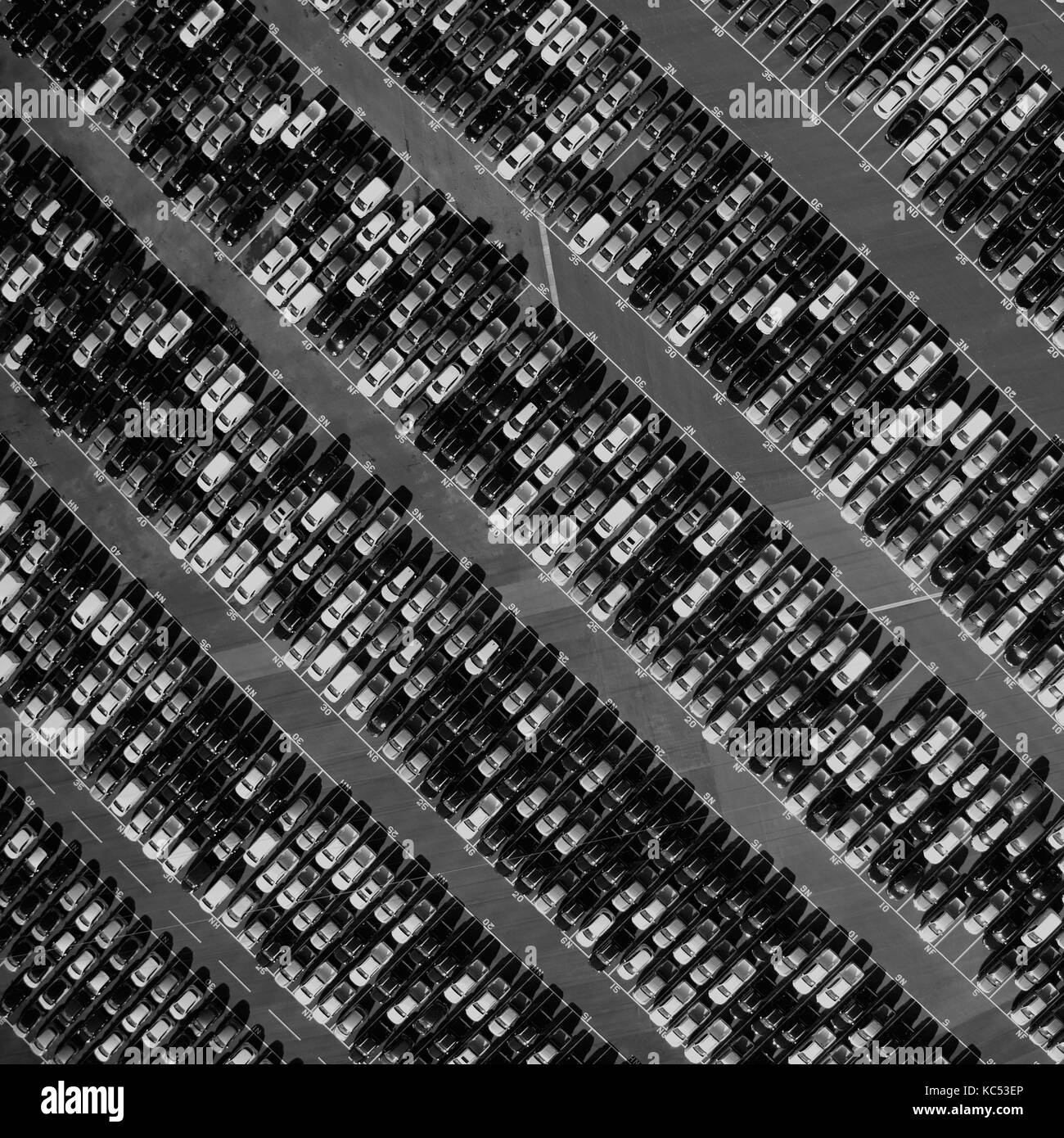 Parked rows Black and White Stock Photos & Images - Alamy
