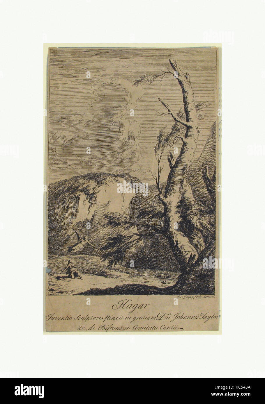 Hagar, 18th century, Etching, sheet: 11 9/16 x 7 1/16 in. (29.4 x 17.9 ...
