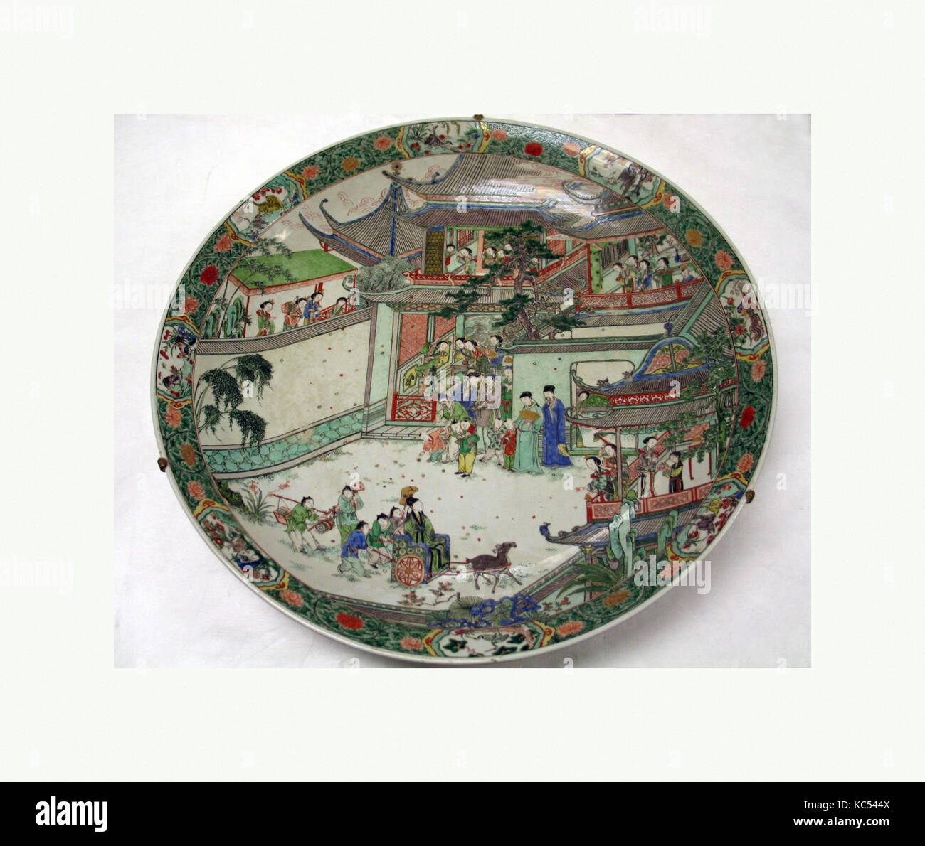 Plate with Story of Pan Yue or Wei Jie, early 18th century Stock Photo ...