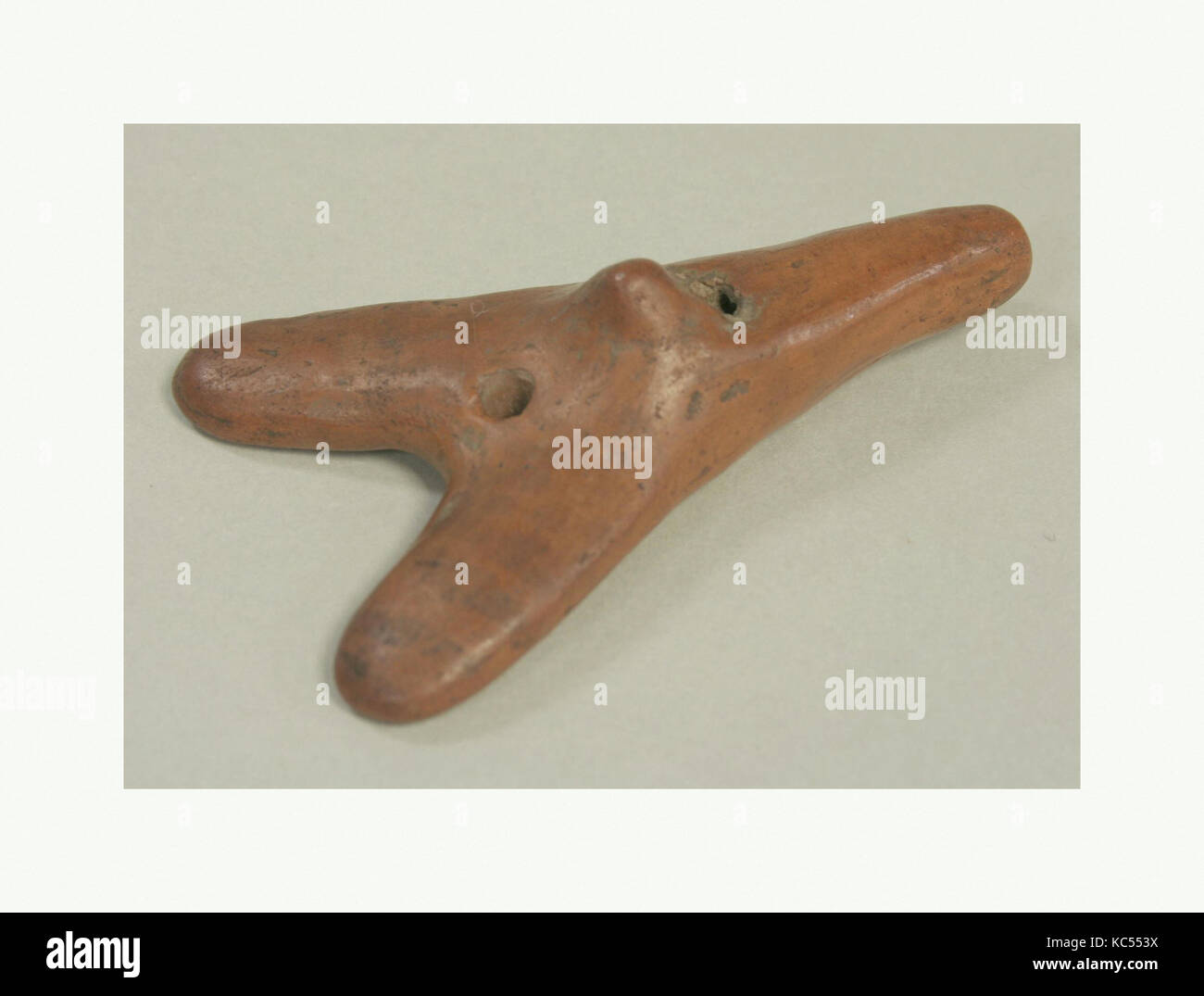 Y-Shaped Whistle, A.D. 300–1000, Peru, Peruvian, Ceramic, pigment, H x ...