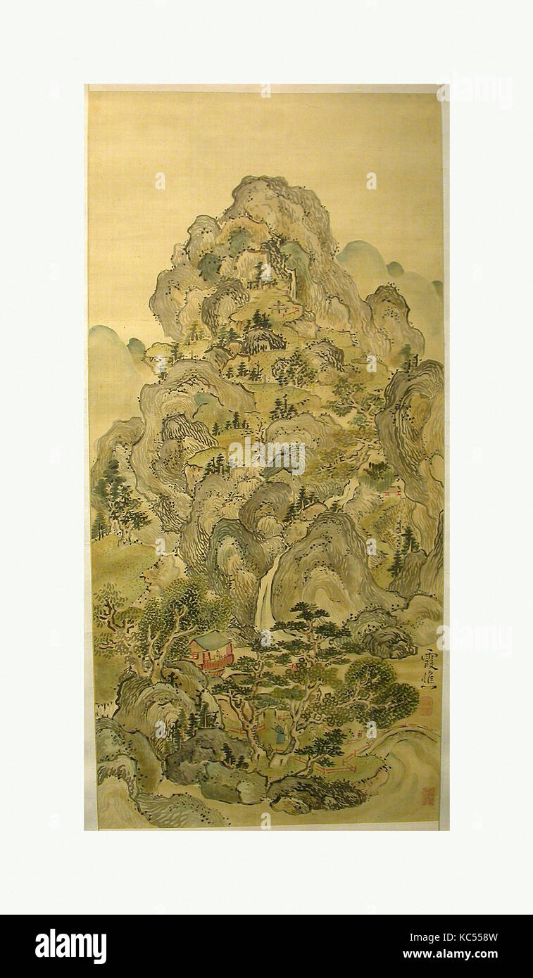 Landscapes in Summer and Winter, Ike Taiga, 18th century Stock Photo ...