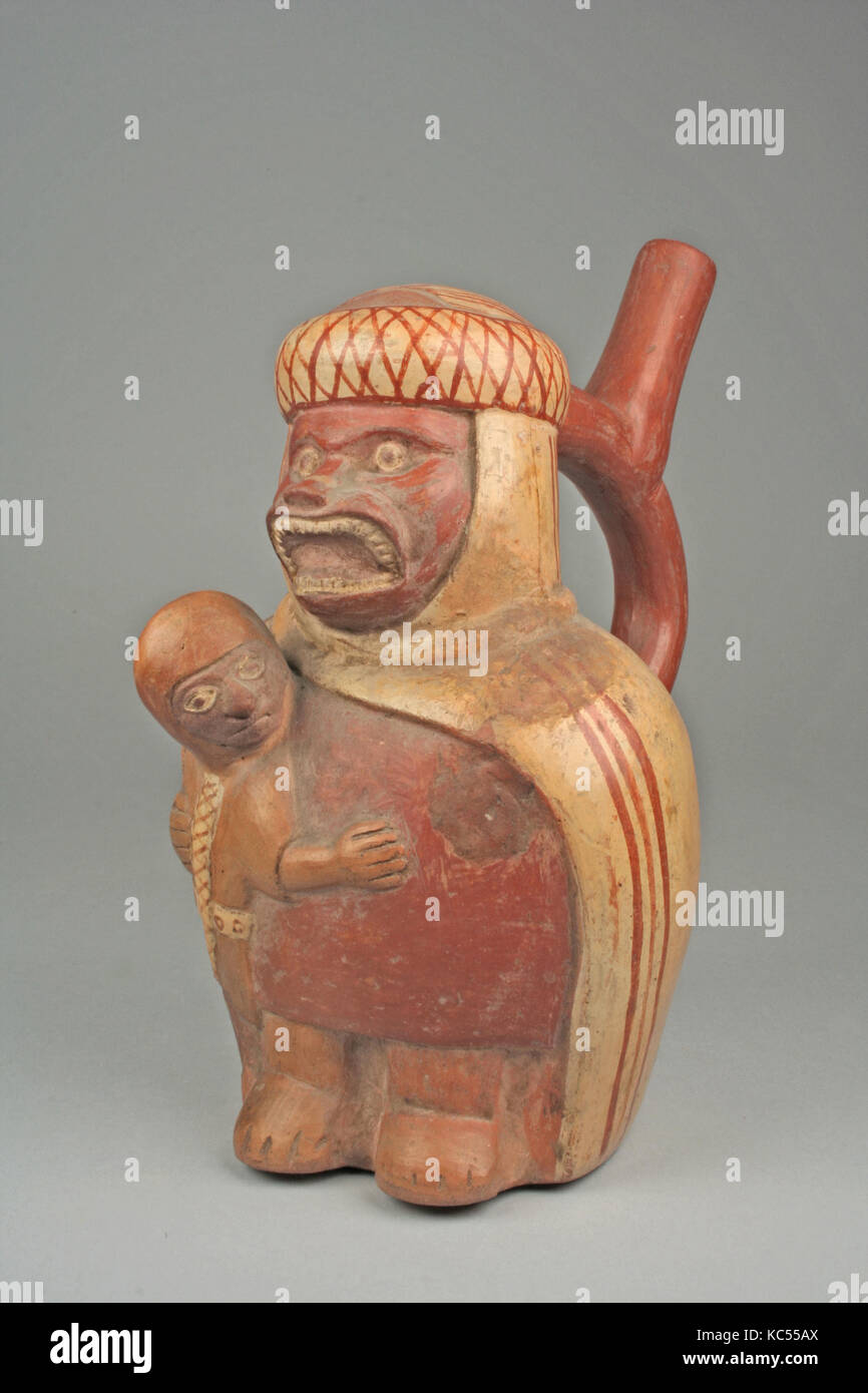 Stirrup Spout Bottle with Figures, 3rd–7th century, Peru, Moche ...
