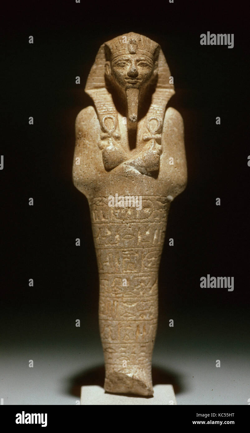 Shabti of Amenhotep II Holding Two Ankhs, ca. 1427–1400 B.C Stock Photo ...