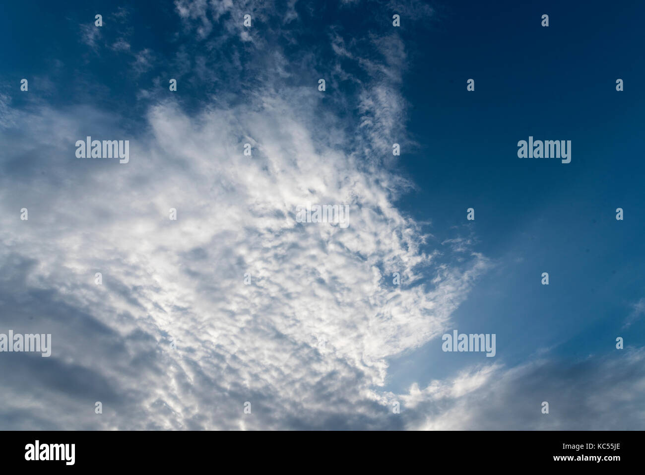 Abstract Clouds pattern in blue sky in Djibouti East Africa Stock Photo ...