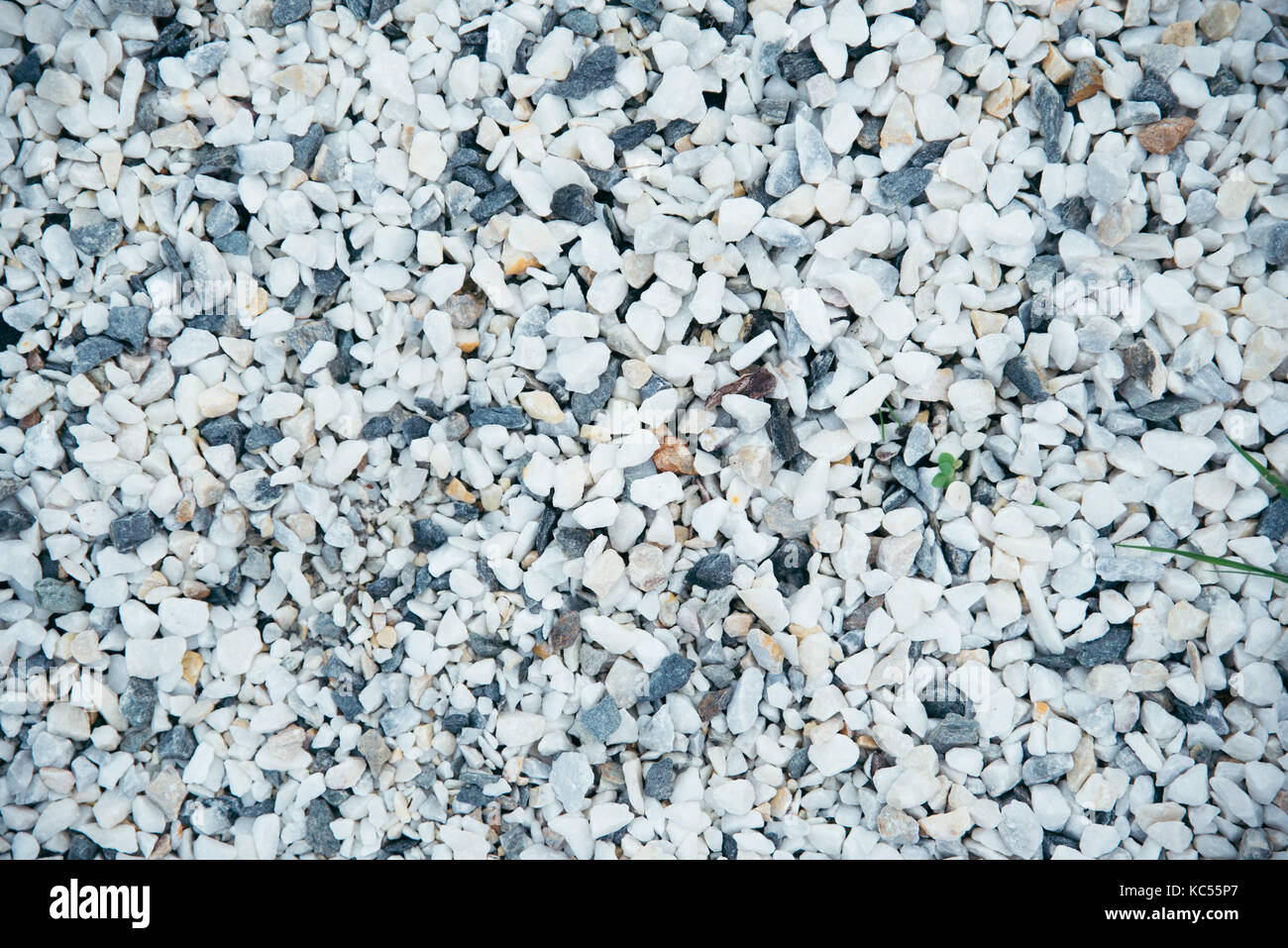 White pebble on the small garden ground inside the house. design ...