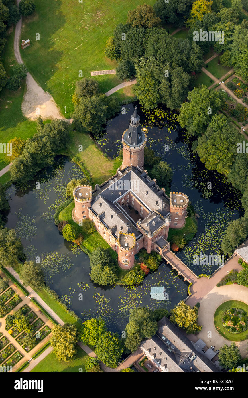 Moyland Castle Museum, moated castle, neo-gothic building, castle park ...