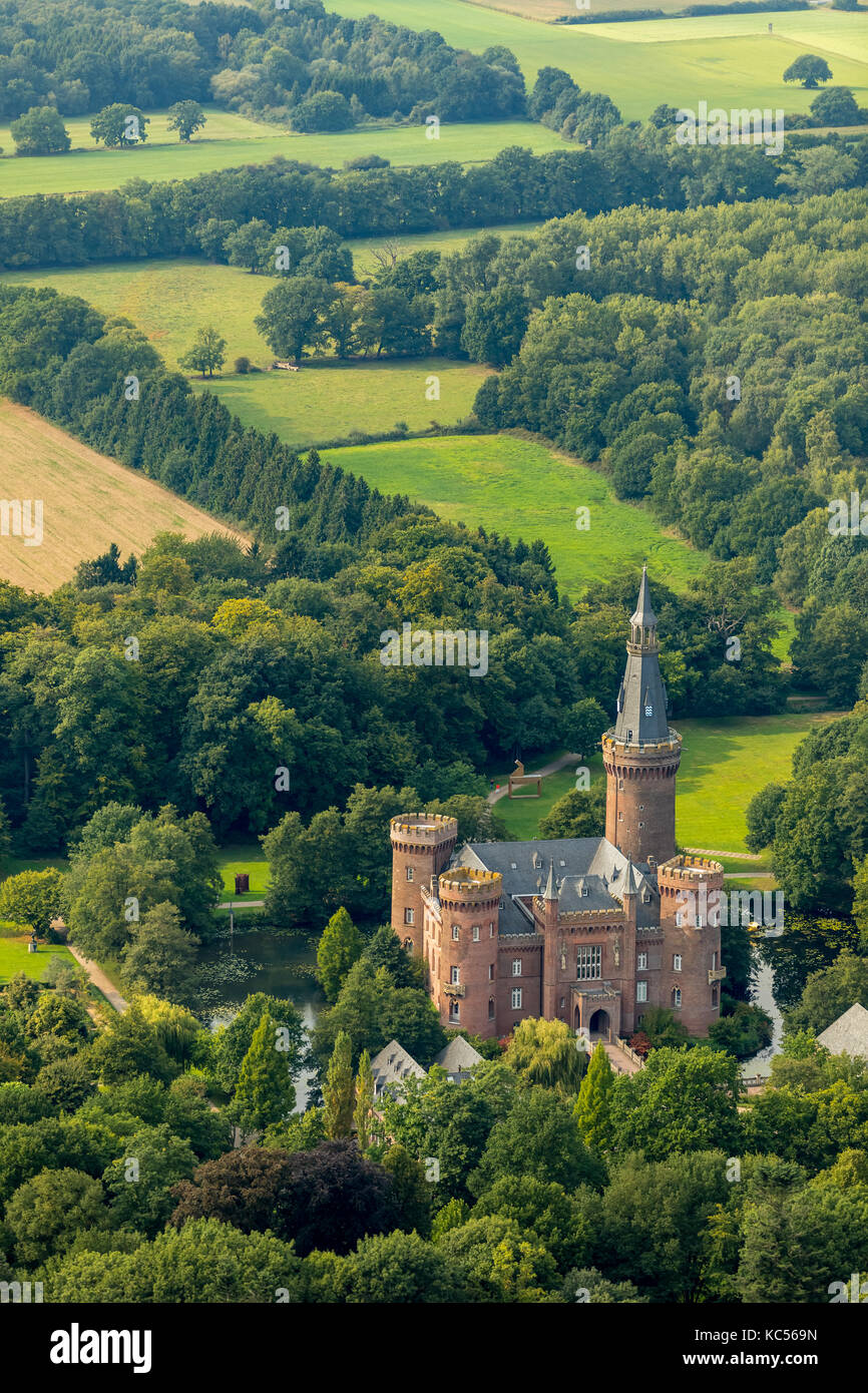 Moyland Castle Museum, moated castle, neo-gothic building, castle park ...