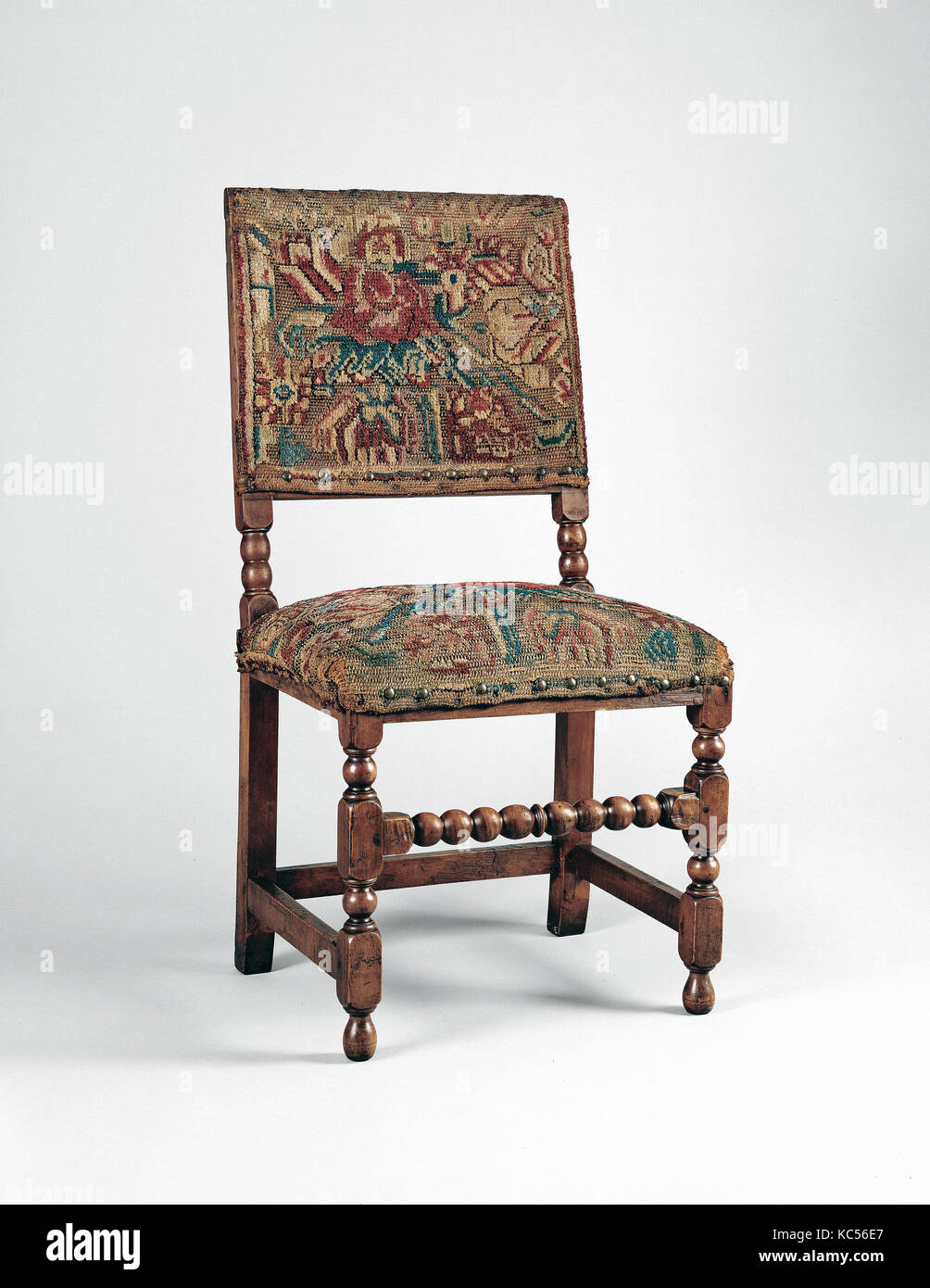 Turkey-work chair, 1680–1700, Probably made in Boston, Massachusetts ...