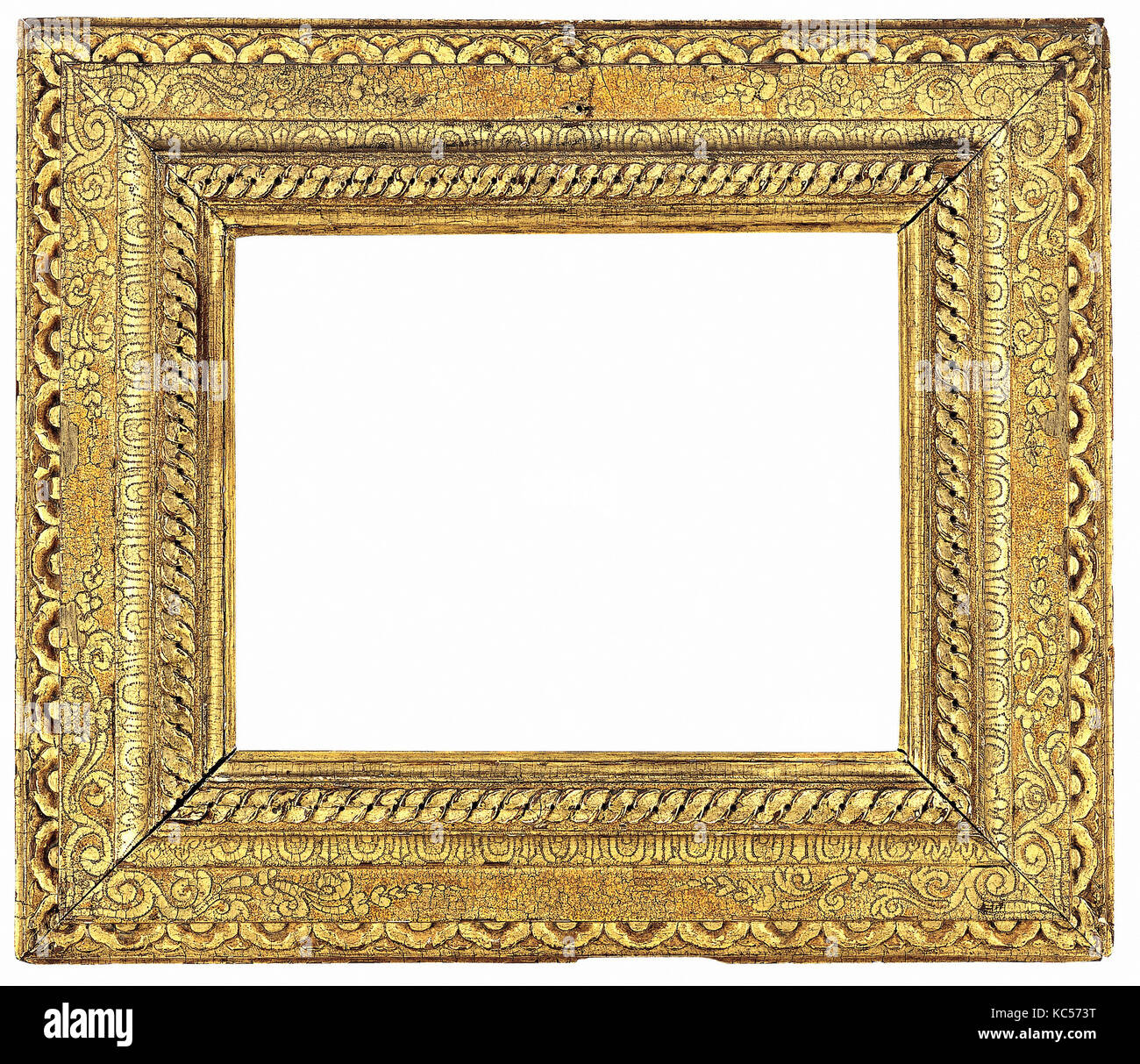Reverse cassetta frame, ca. 1630, Southern French, Oak. Carved, gilt ...
