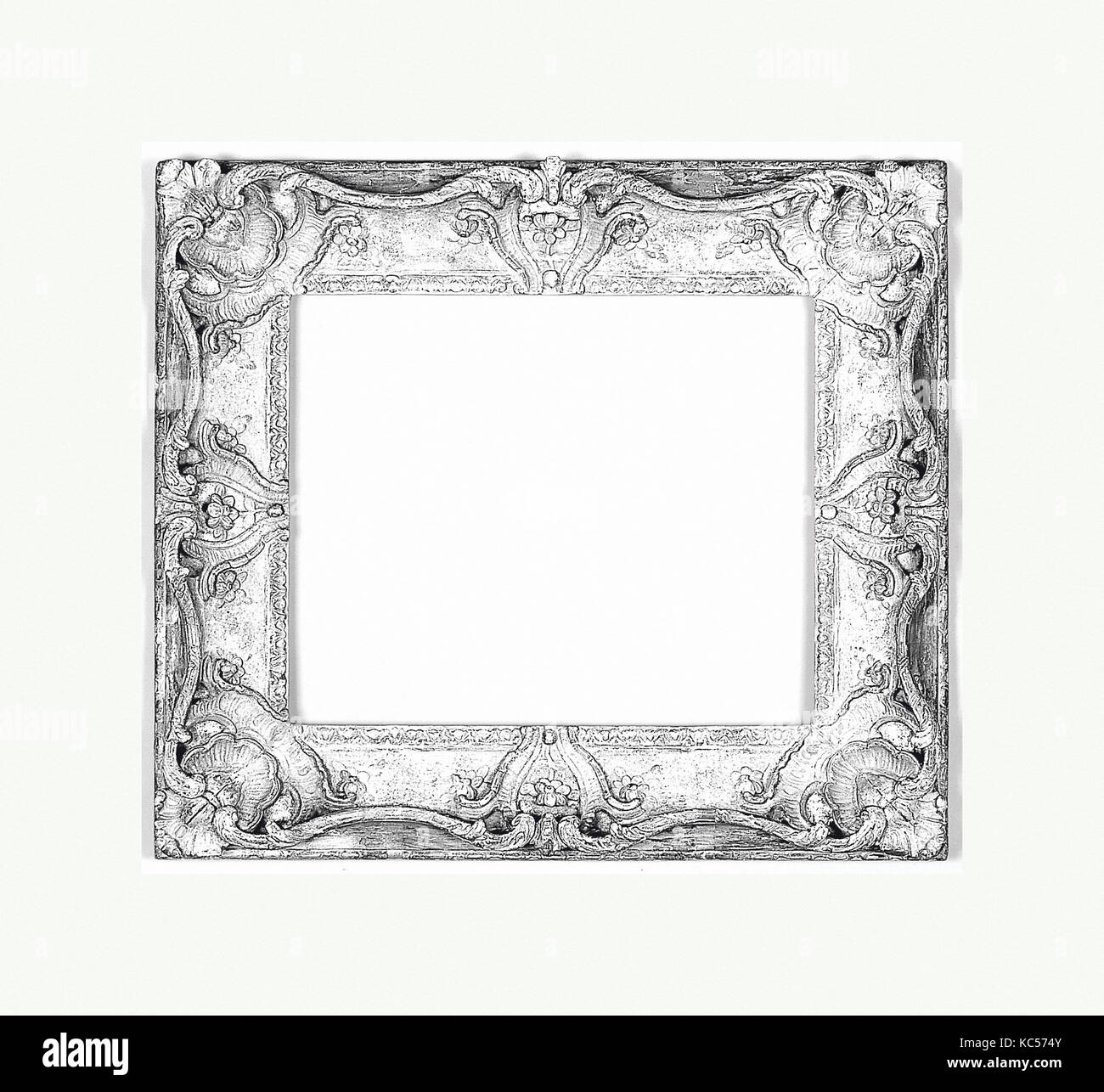 Swept frame, 1750–60, French, Oak lower moldings and feather keys; lime ...