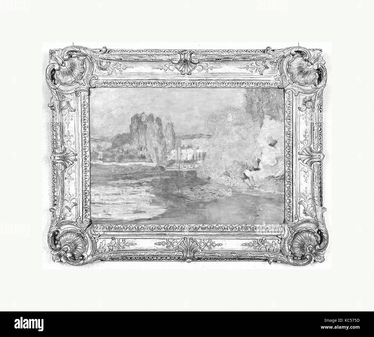 Hollow frame, 1845–55, style ca. 1755, French, Oak lower moldings and ...