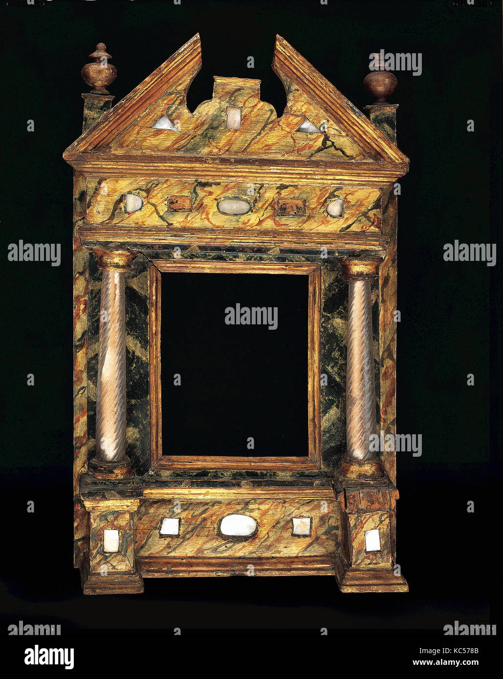 Tabernacle frame, early 17th century, Italian, Venice, Poplar, mother ...