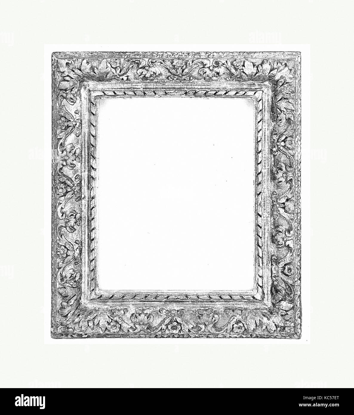 Ovolo frame, 1690–1700, Italian, Turin, Poplar, 52.8 x 46.2, 35.5 x 28. ...