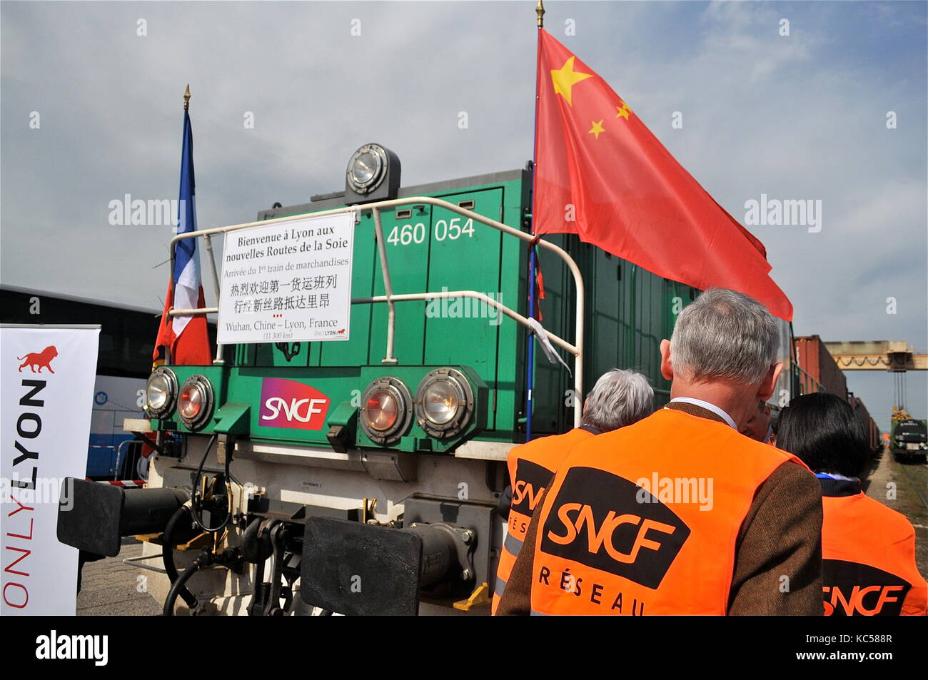 The Silk Road train arrives in Lyon, France Stock Photo - Alamy