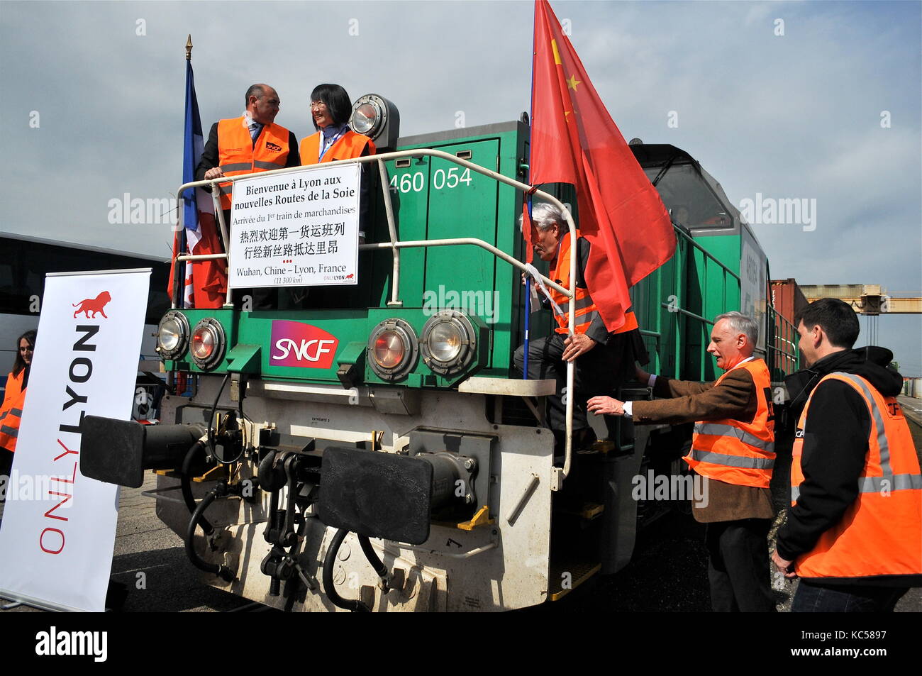 The Silk Road train arrives in Lyon, France Stock Photo - Alamy