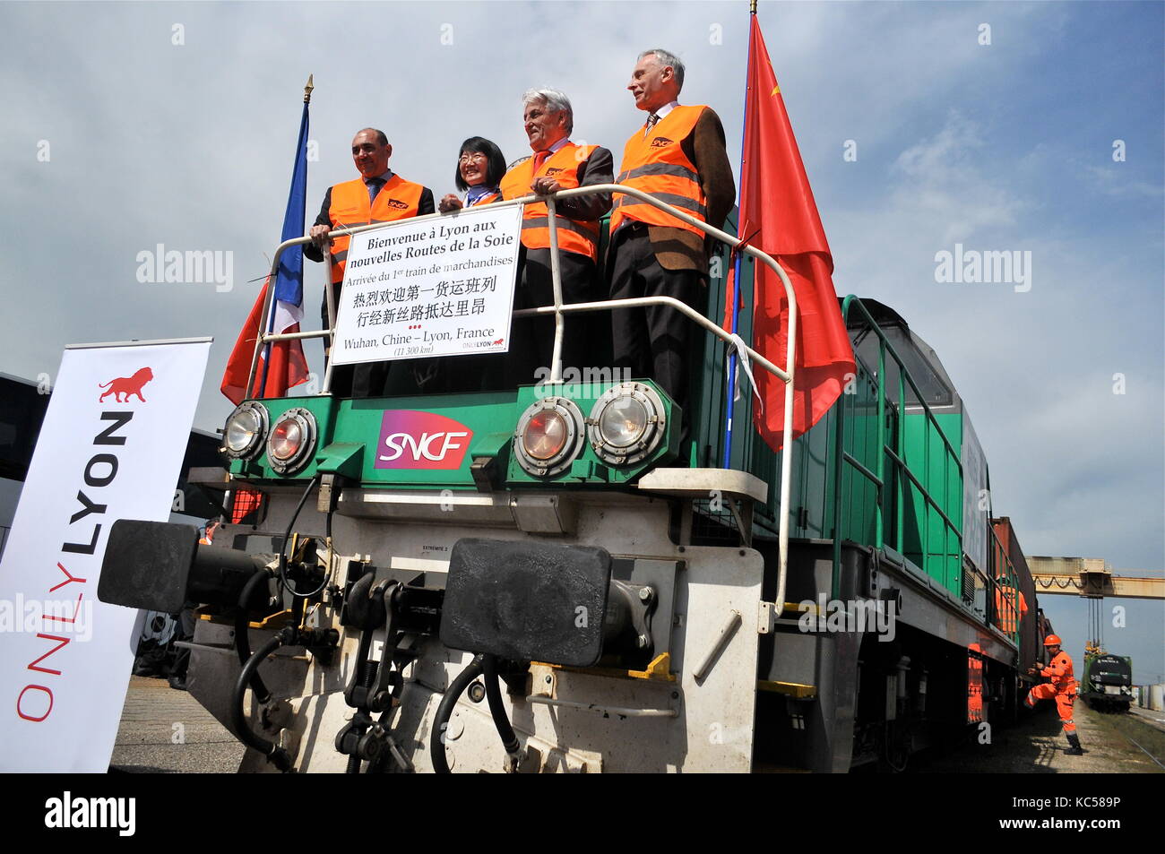 The Silk Road train arrives in Lyon, France Stock Photo - Alamy