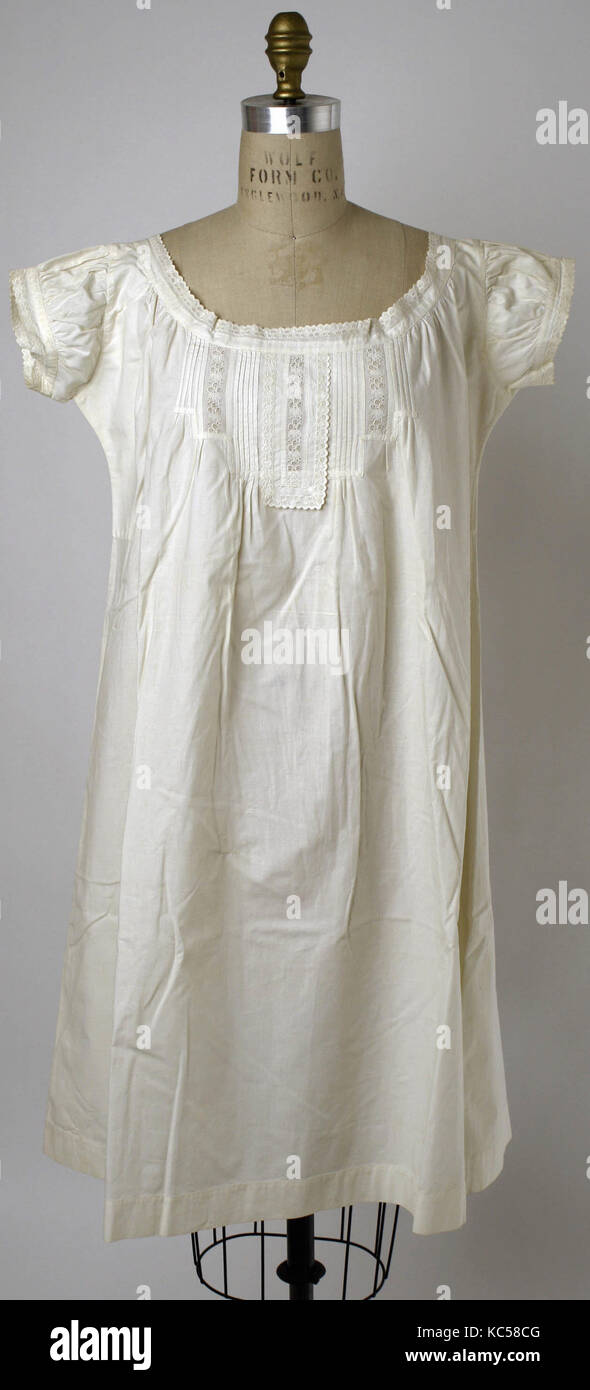 Chemise, early 1870s, American or European, cotton Stock Photo - Alamy