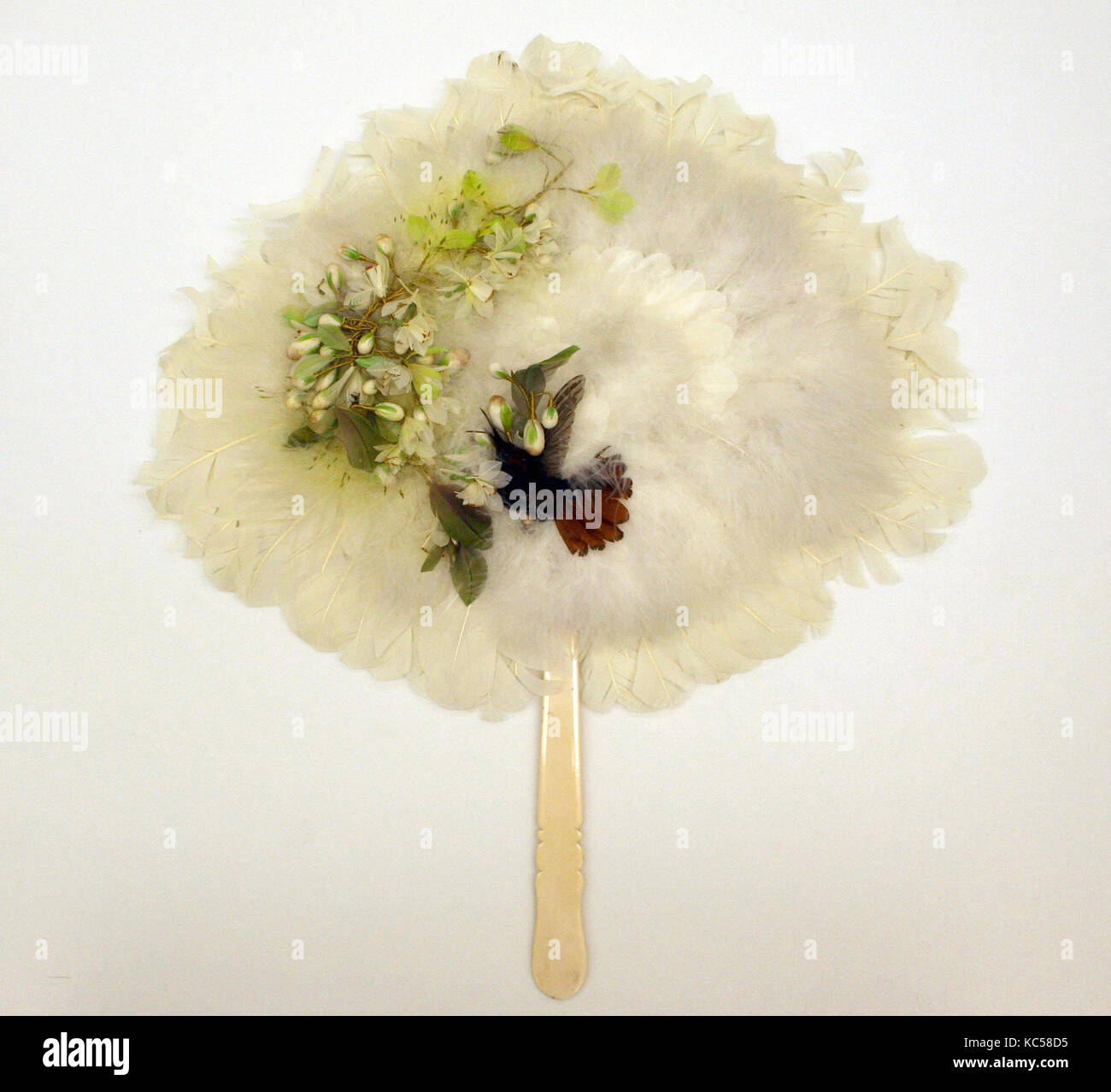 Fan, 1885–90, probably Brazilian, feathers, ivory Stock Photo - Alamy