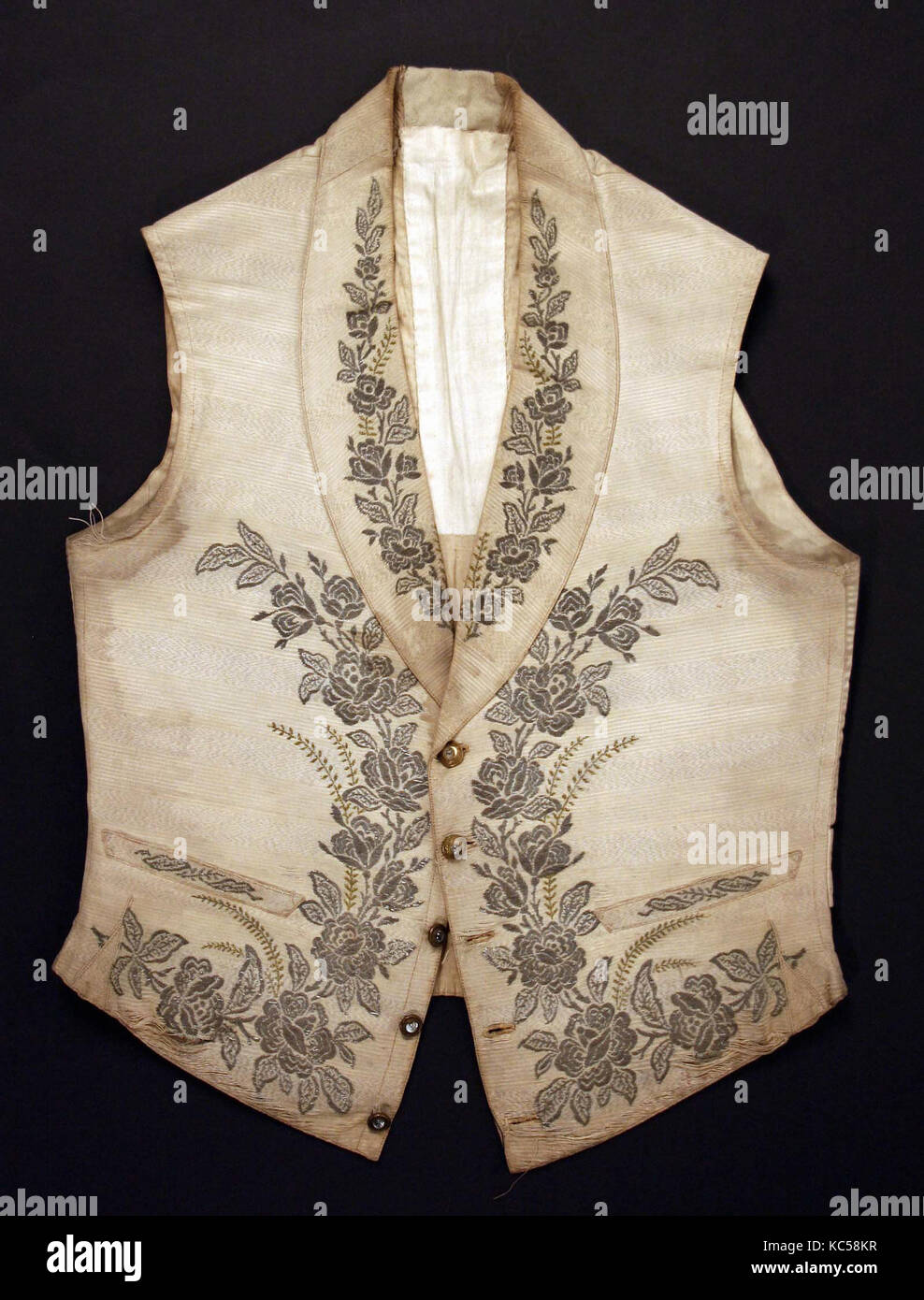 Vest, 1850s, European, silk Stock Photo - Alamy