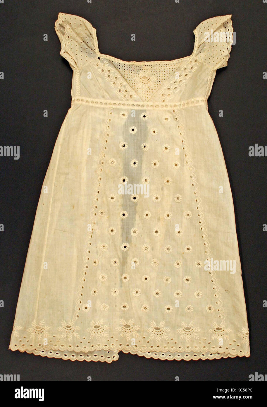 Pinafore, early 19th century, American, cotton Stock Photo - Alamy