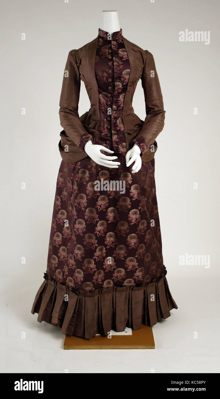 Wedding dress, 1884, American, silk Stock Photo - Alamy