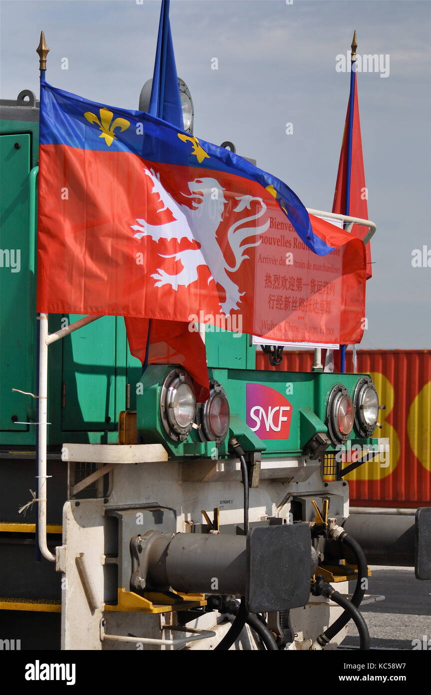 The Silk Road train arrives in Lyon, France Stock Photo - Alamy