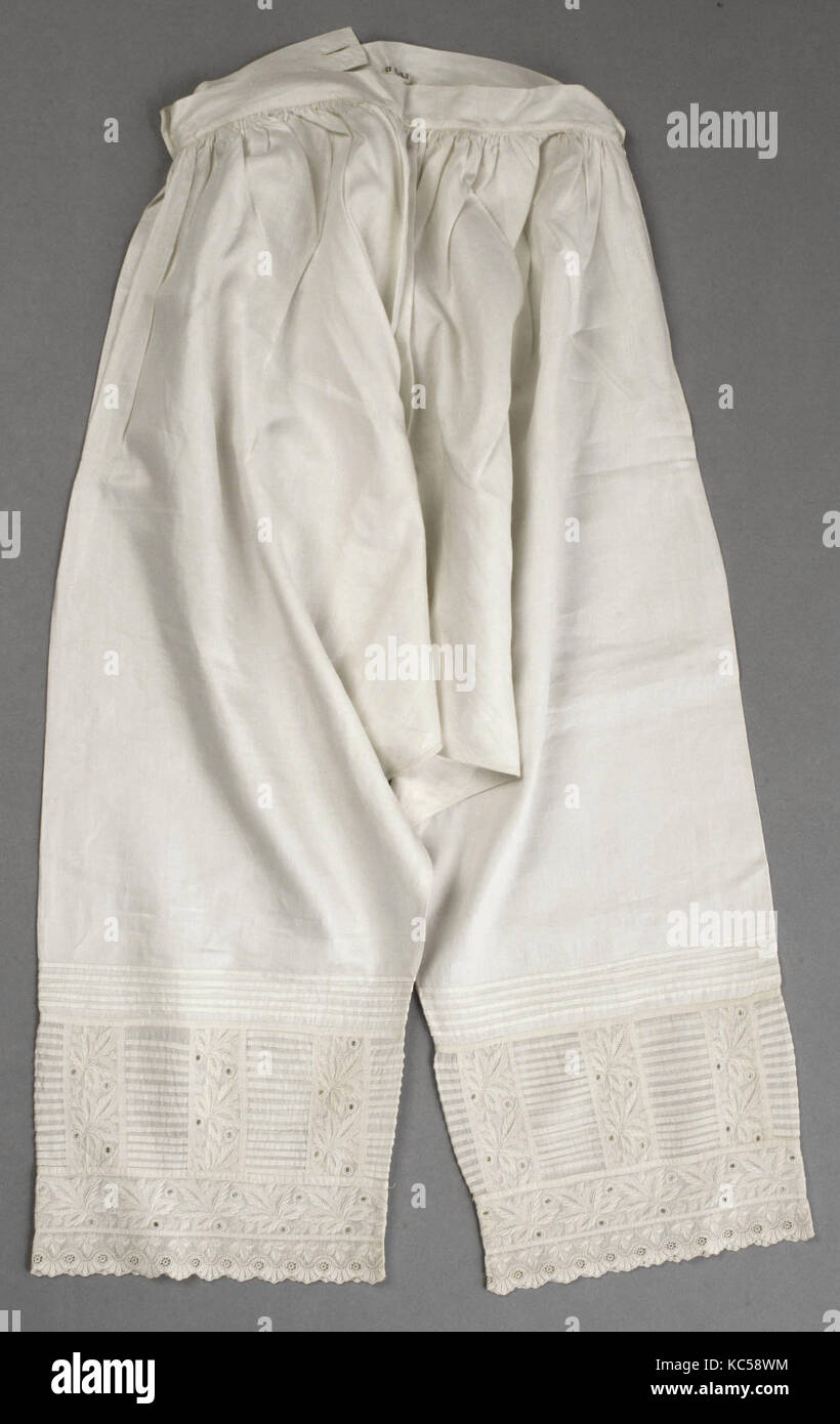 Drawers, 1874, American, linen, cotton Stock Photo - Alamy