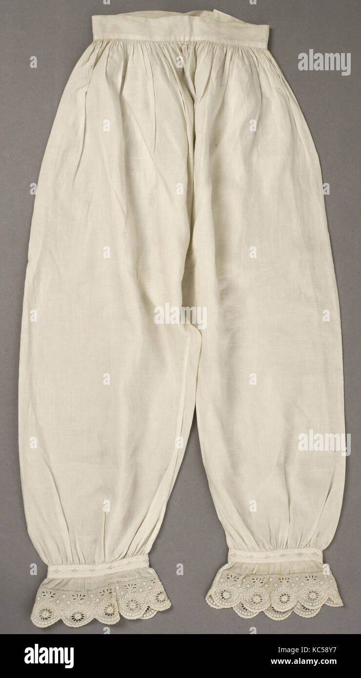 Drawers, 1840s, American, linen Stock Photo - Alamy