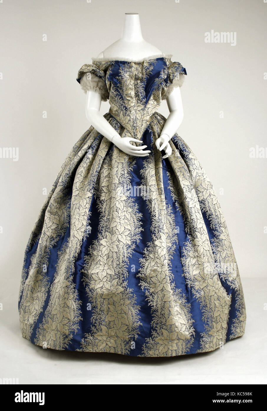 Evening dress, 1855–58, American, silk Stock Photo - Alamy