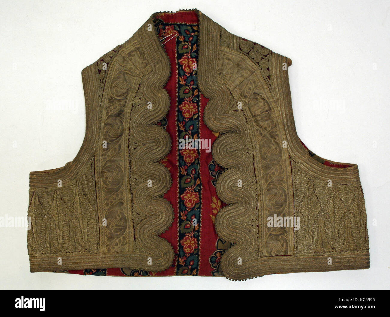 Bolero, mid-19th century, Albanian, cotton, metallic, silk Stock Photo ...