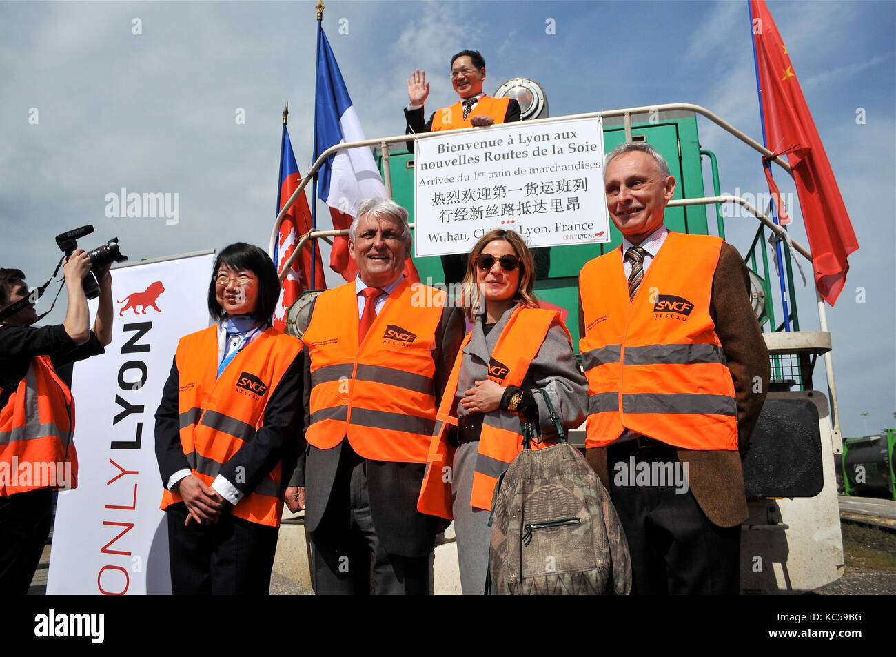 The Silk Road train arrives in Lyon, France Stock Photo - Alamy