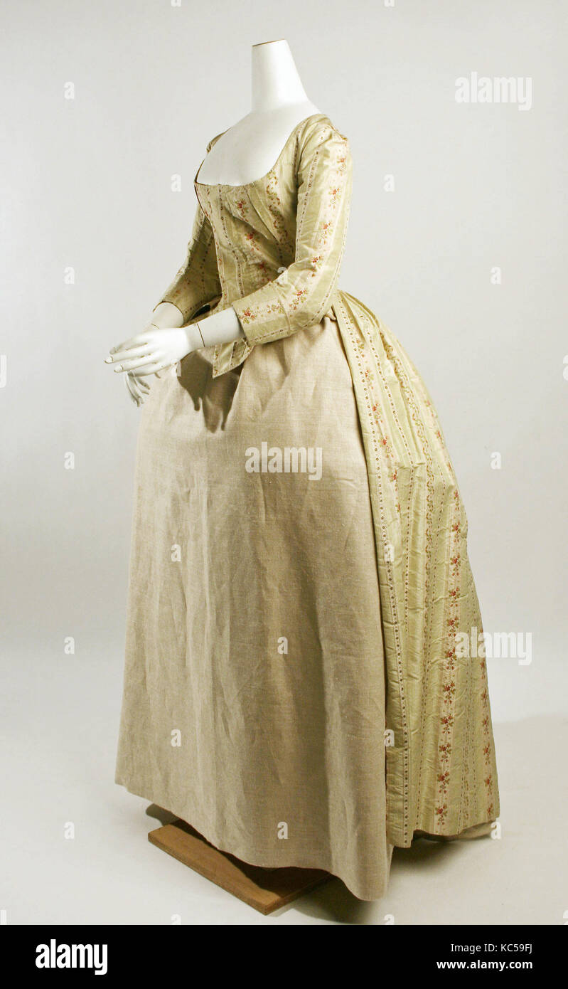 Robe à l'Anglaise, 1785–89, French, silk Stock Photo - Alamy