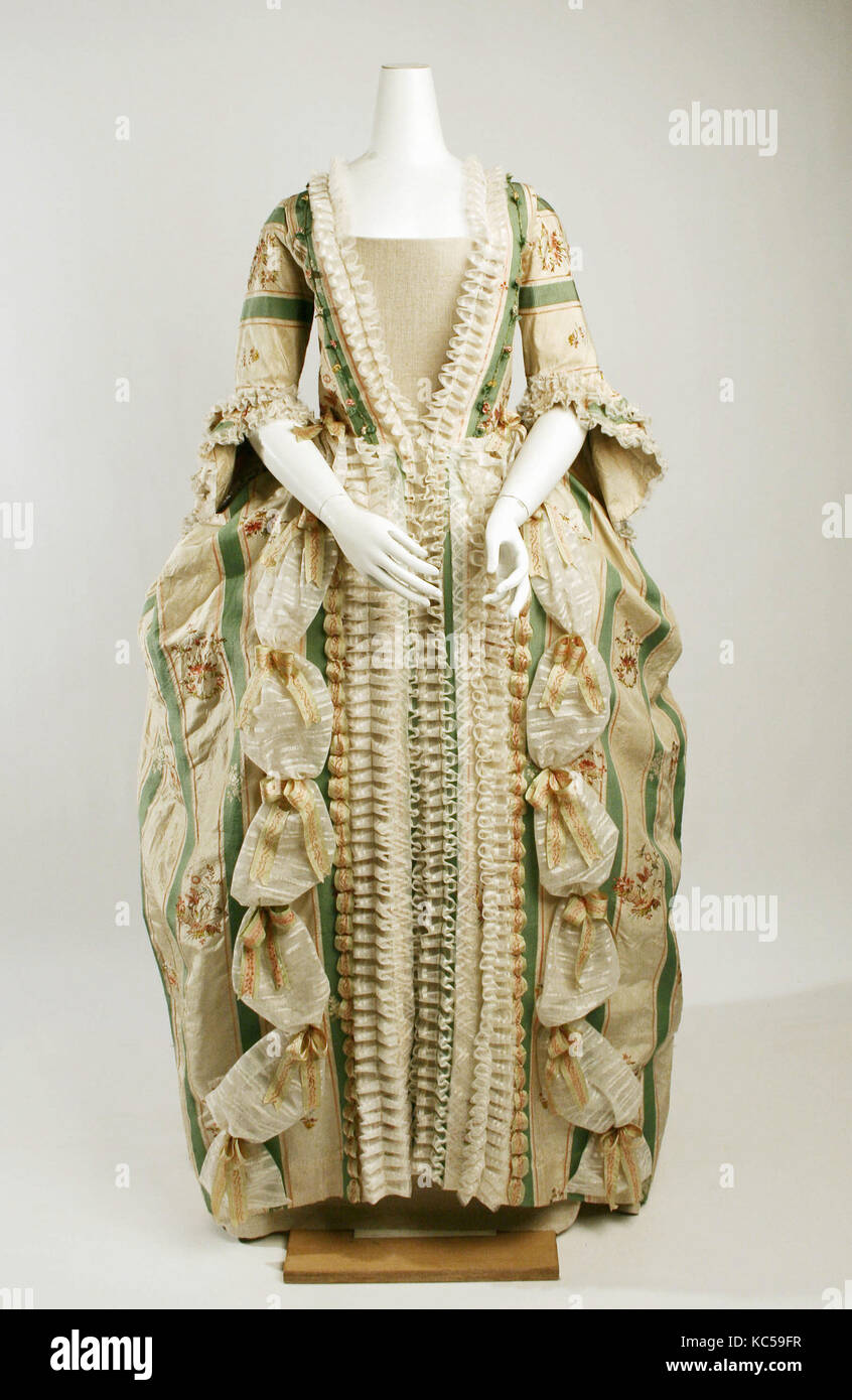Robe à la Française, ca. 1770, French, silk Stock Photo - Alamy