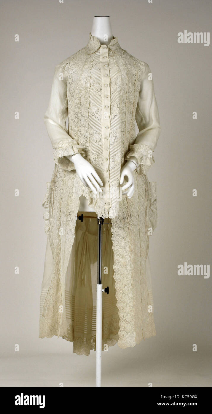 Dress, 1886, American, cotton Stock Photo - Alamy