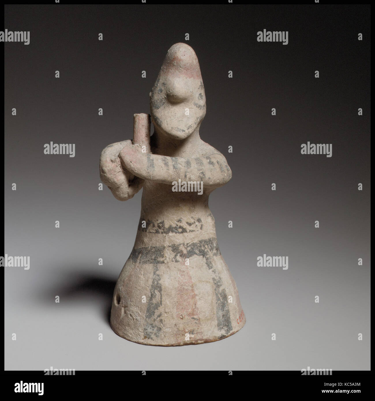 Standing male lyre player, Cypro-Archaic I, ca. 750–600 B.C., Cypriot ...