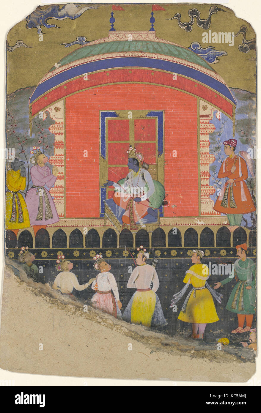 "Rama Receives Sugriva and Jambavat, the Monkey and Bear Kings", Folio ...