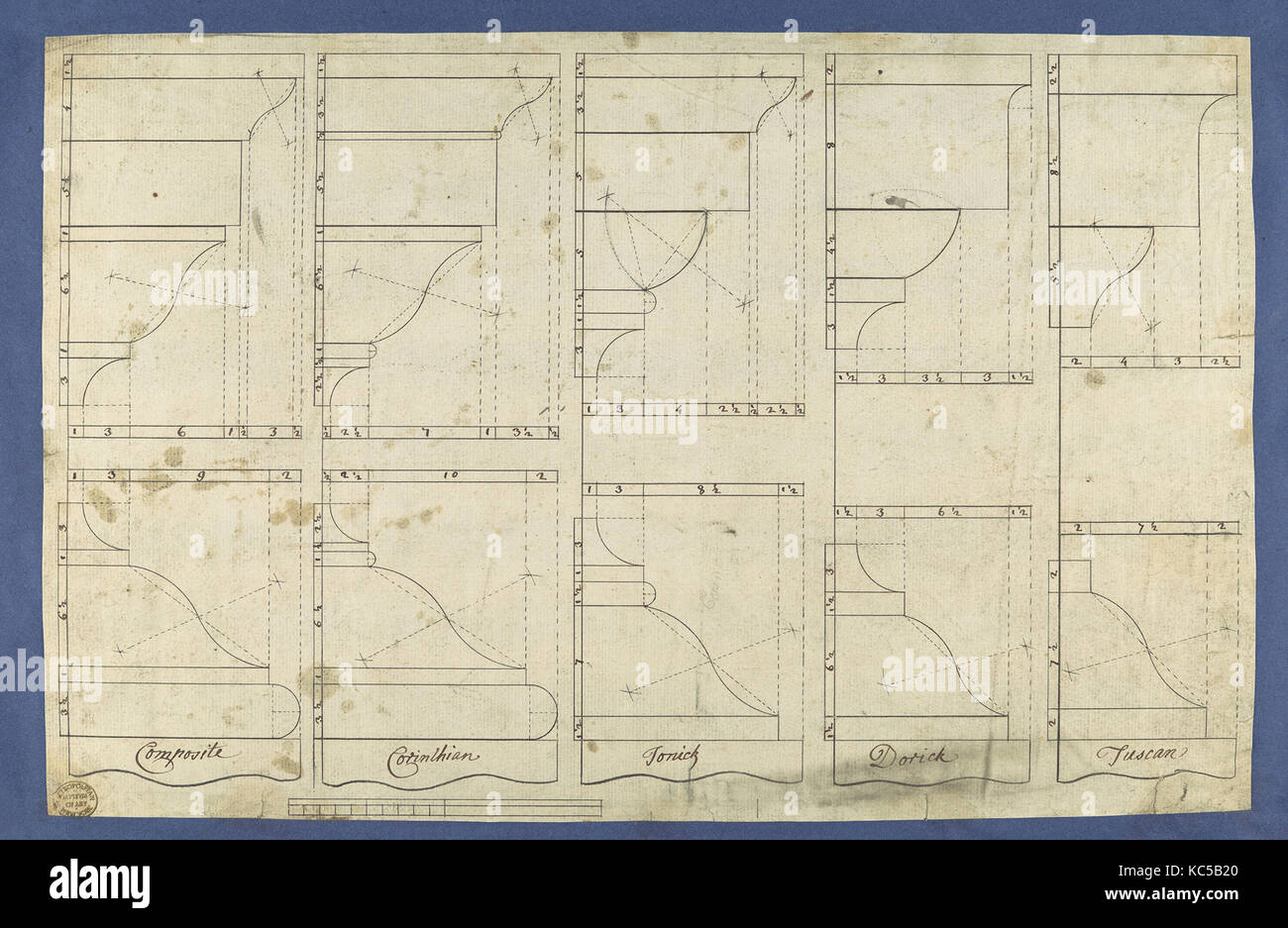 Bases and Caps of the Pedestals of Each Order, in Chippendale Drawings ...