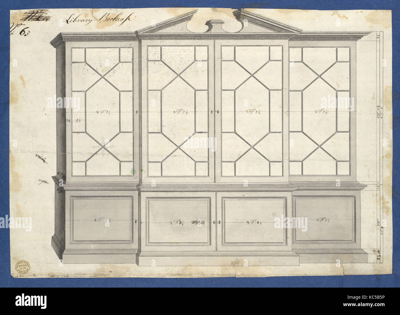 Library Bookcase, from Chippendale Drawings, Vol. II, Thomas ...