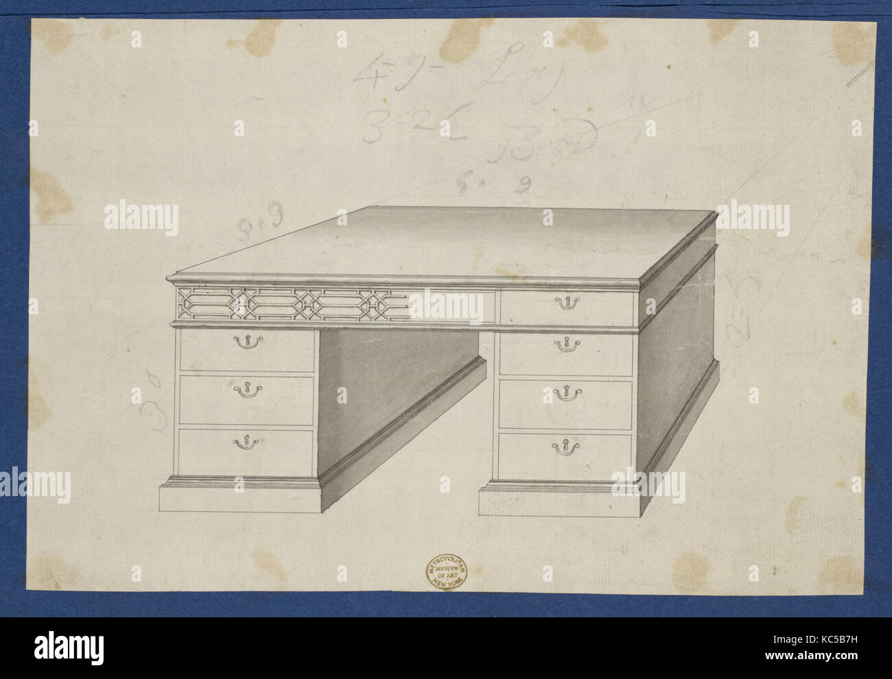 Library Table, from Chippendale Drawings, Vol. II, Thomas Chippendale ...