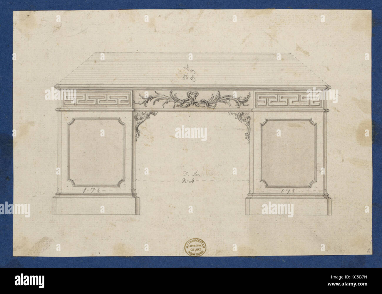 Library Table, from Chippendale Drawings, Vol. II, Thomas Chippendale ...