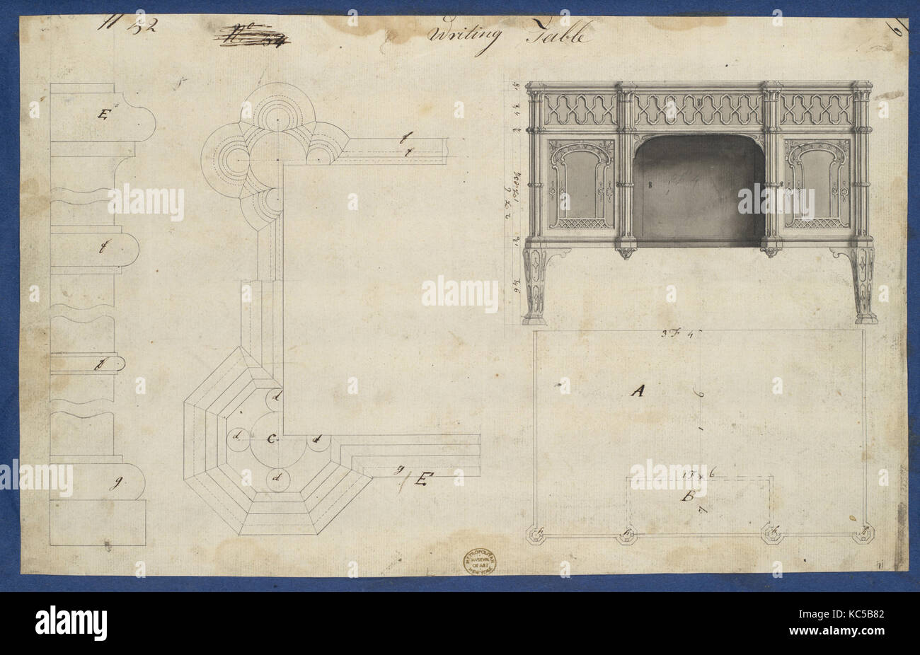 Writing Table, from Chippendale Drawings, Vol. II, Thomas Chippendale ...