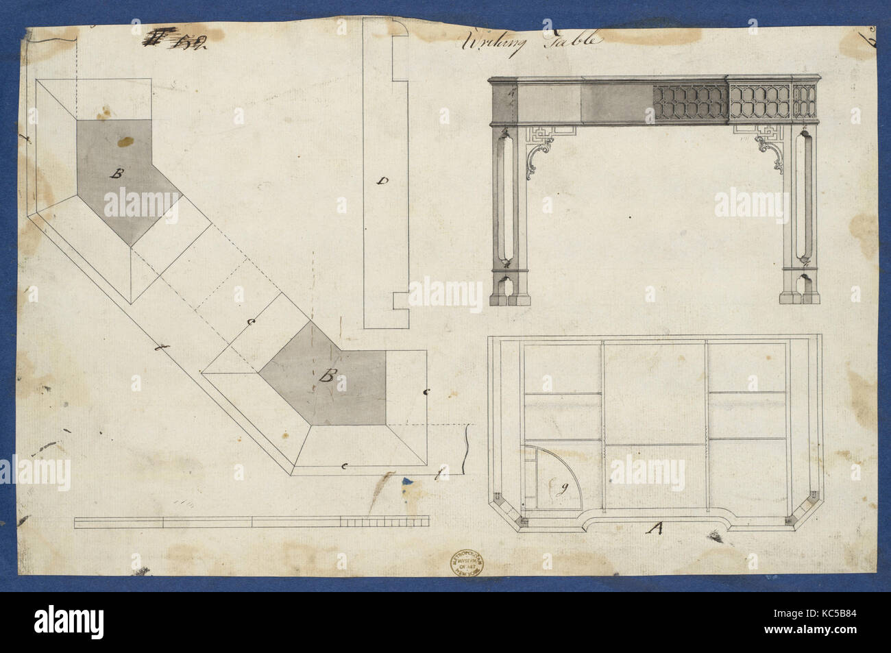 Writing Table, from Chippendale Drawings, Vol. II, Thomas Chippendale ...