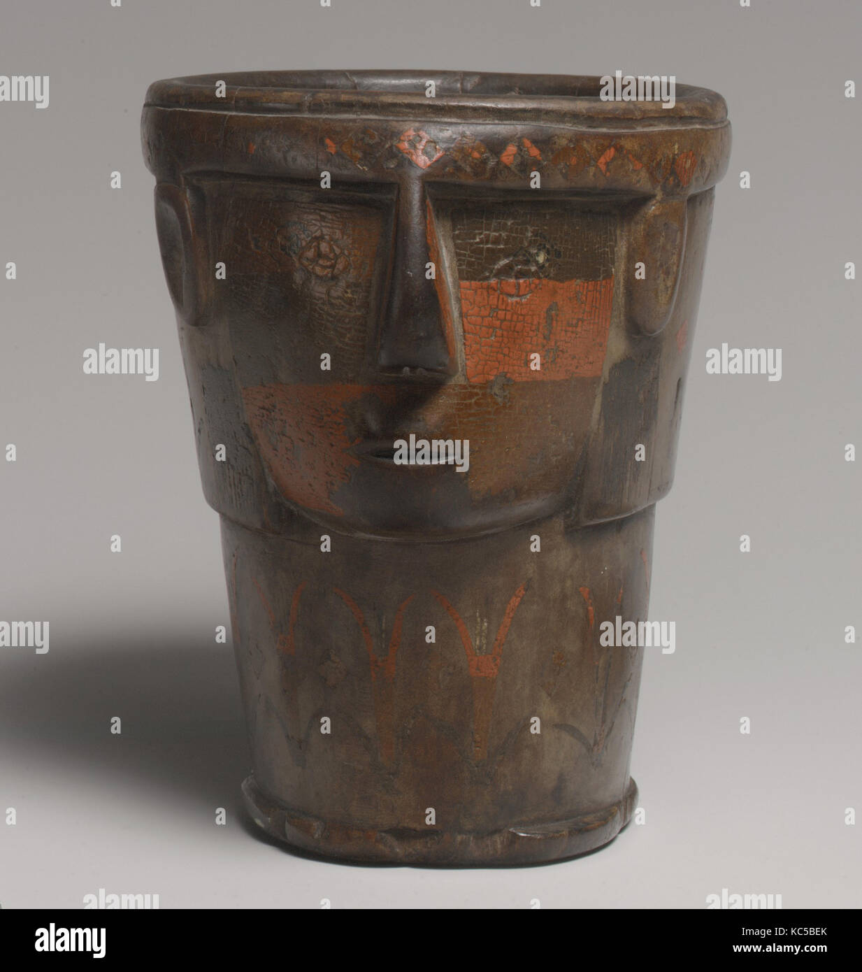 Kero, 17th–18th century, Peru, Quechua, Wood, pigmented resin inlay, H ...