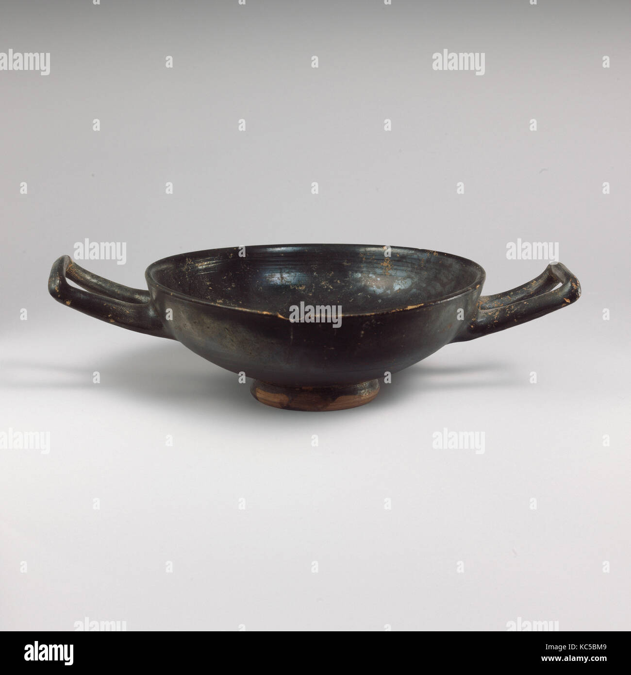 Terracotta stemless kylix (drinking cup), 4th century B.C Stock Photo ...