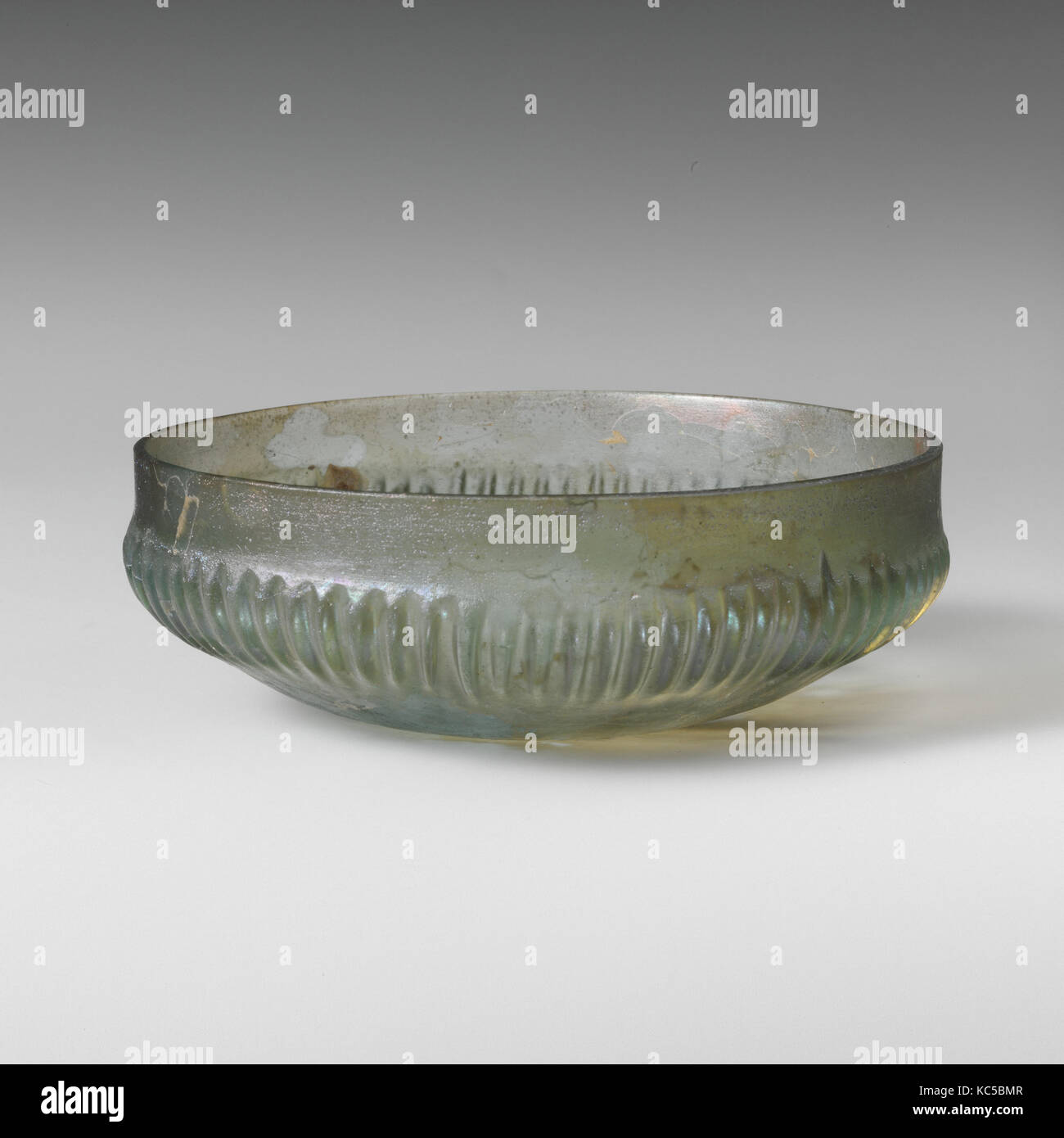 Glass ribbed bowl, Early Imperial, early 1st century A.D., Roman, Glass ...