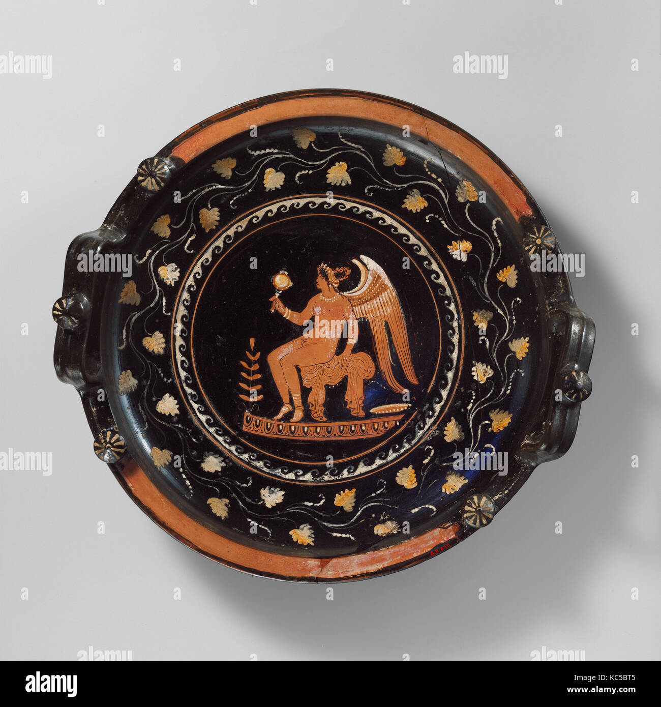 Terracotta lekanis (dish), Late Classical, ca. 330–320 B.C., Greek ...