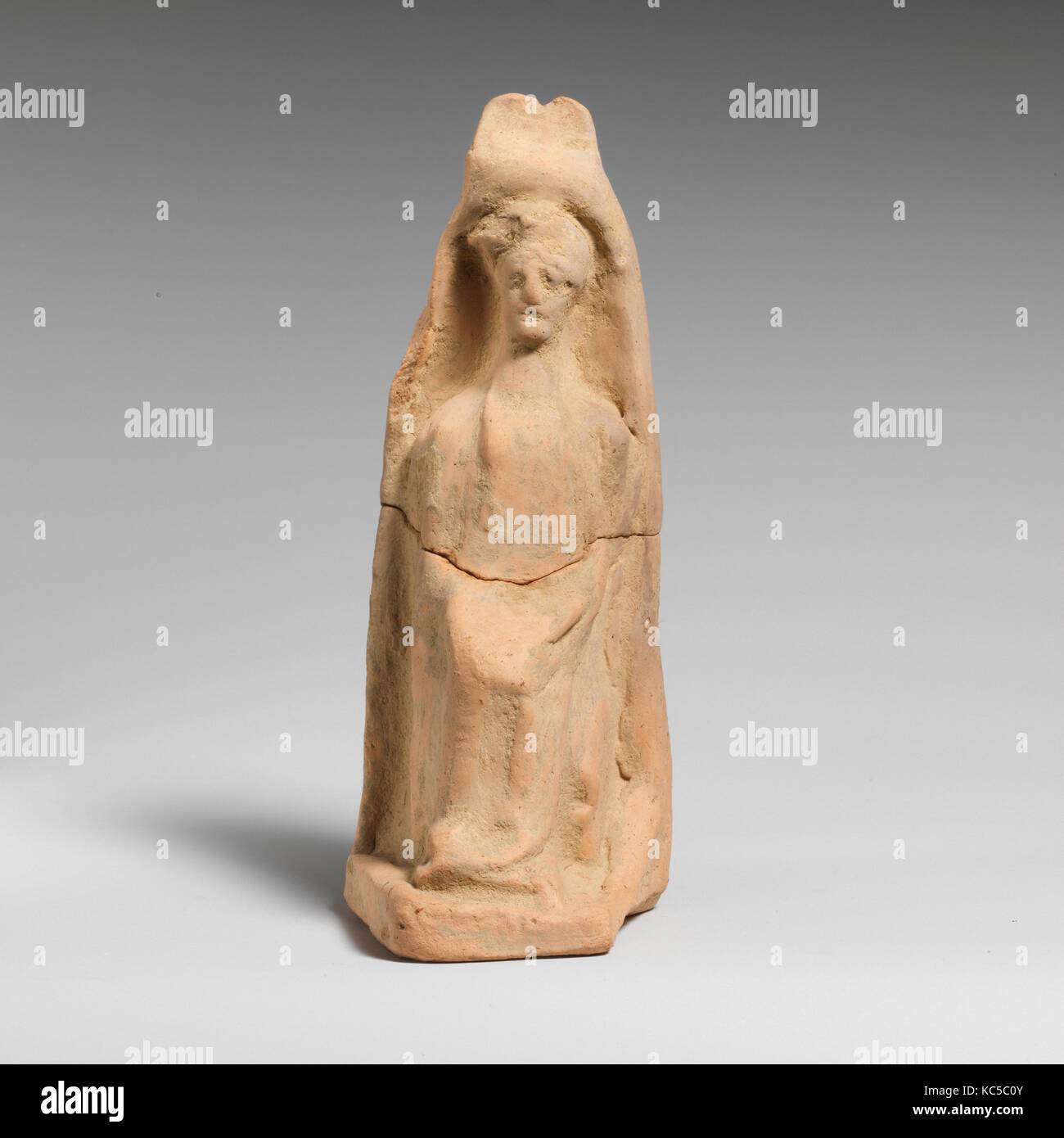 Terracotta statuette of a seated female figure, 4th century B.C Stock ...