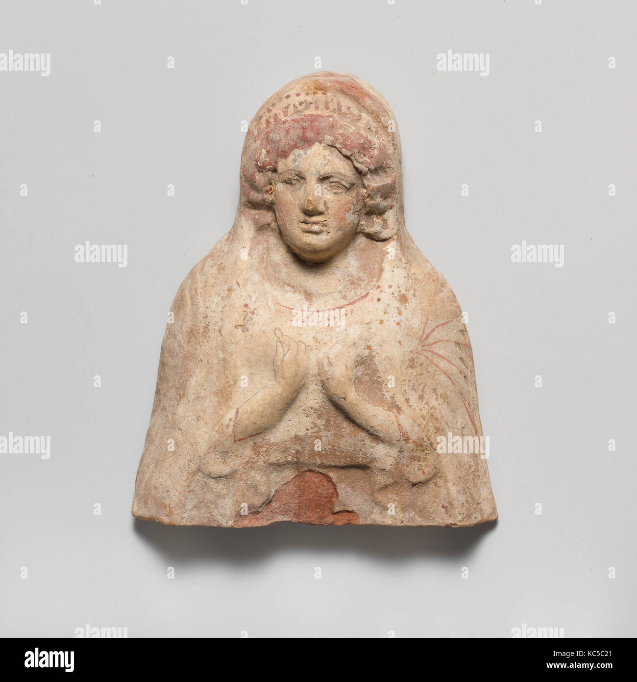 Terracotta relief bust of a woman, 2nd half of the 5th century B.C ...