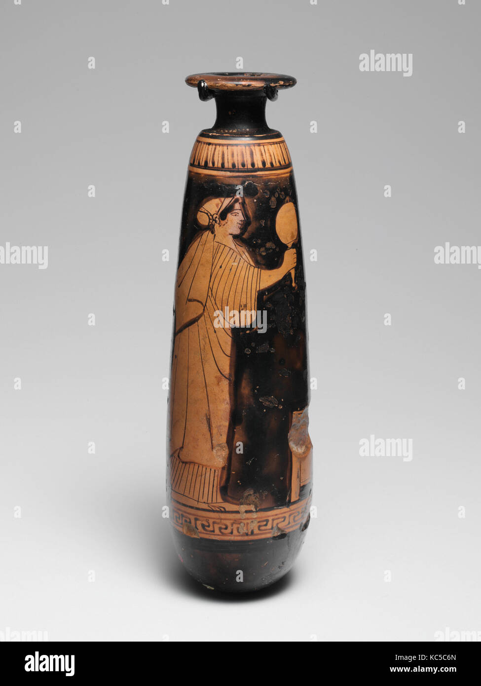 Terracotta alabastron (perfume vase), Classical, ca. 460 B.C., Greek ...